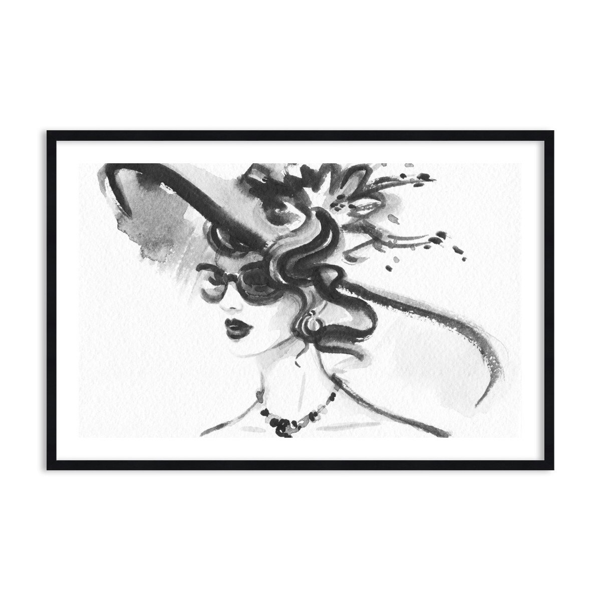 Tablou in rama 120x80 cm, Potret de Femeie Eleganta, F1BAA120x80-4066 ...