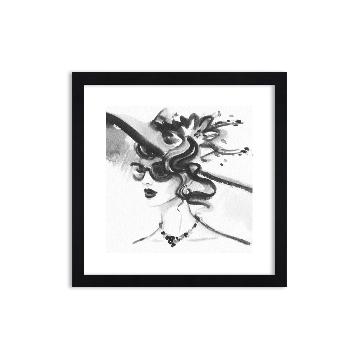 Tablou in rama 40x40 cm, Potret de Femeie Eleganta, F1BAC40x40-4066 ...