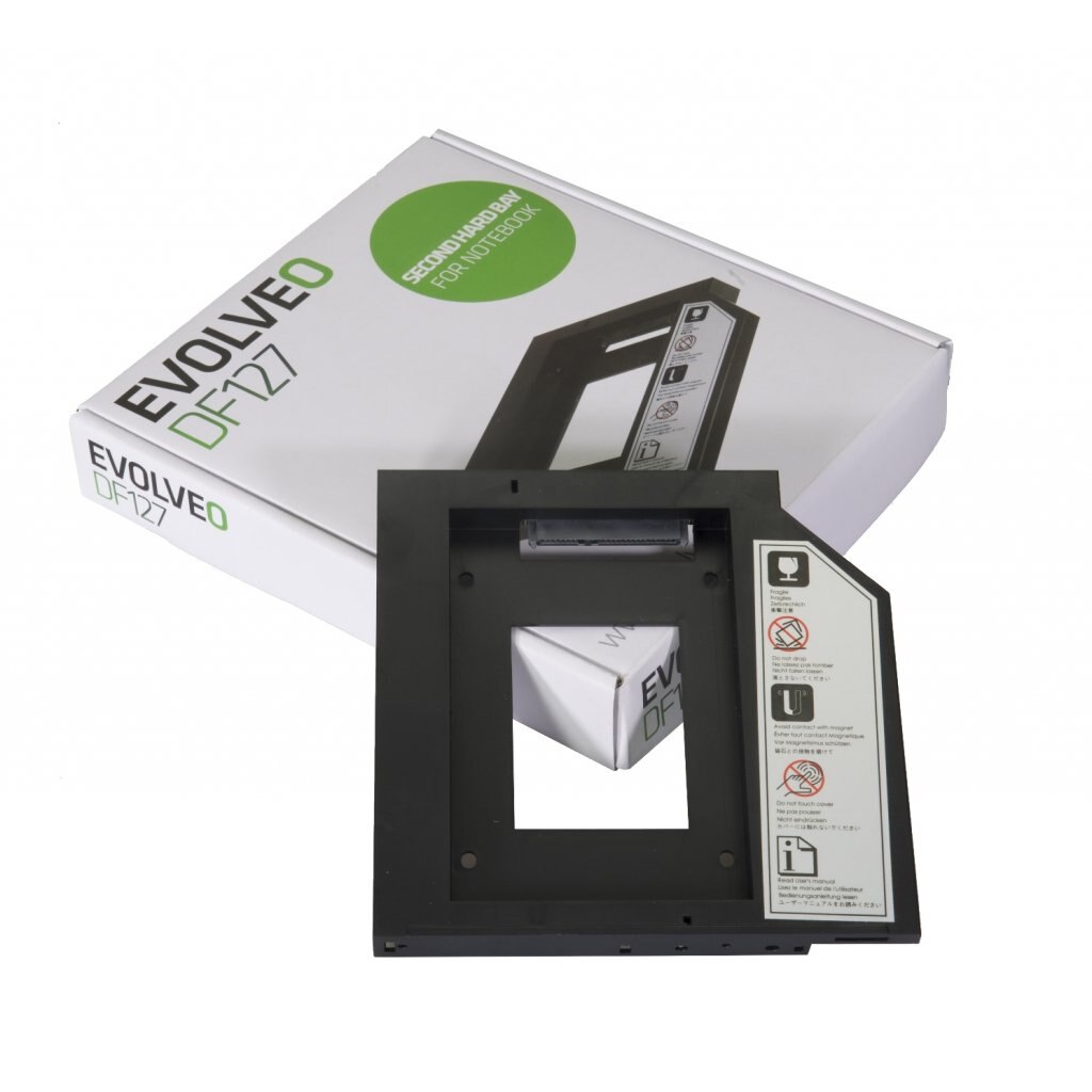 Adaptor HDD/SSD EVOLVEO DF127 - pentru unitati optice de tipul 9.5 mm ...