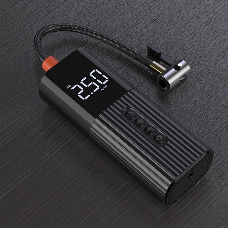 Mini compresor auto digital cu fir, 60W, 12V LED, Negru - eMAG.ro