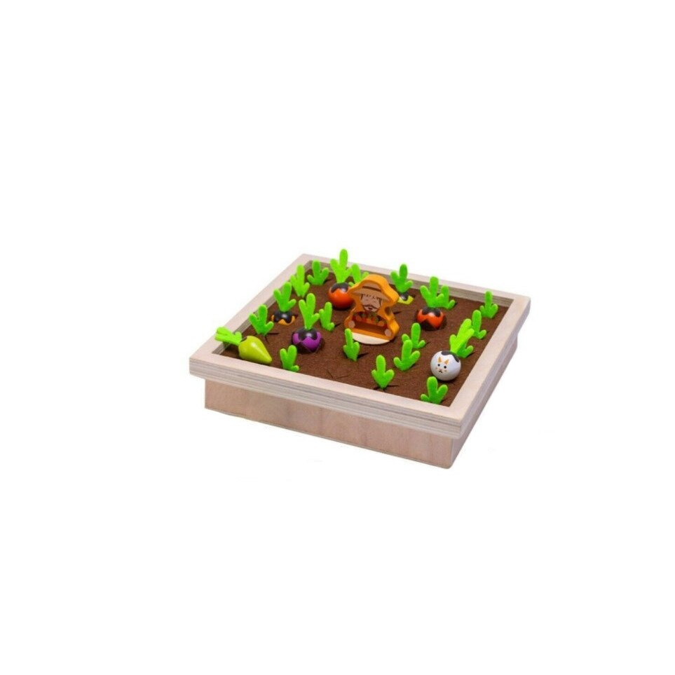 Joc de memorie interactiv- La cules de legume, Multicolor,Lemn si Fetru ...