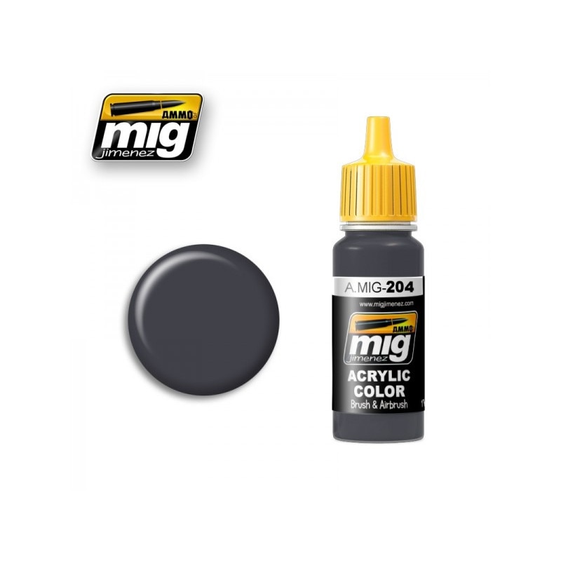 Акрилна боя за моделиране A.Mig 0204 FS36118 Medium Gunship Grey 17ml ...