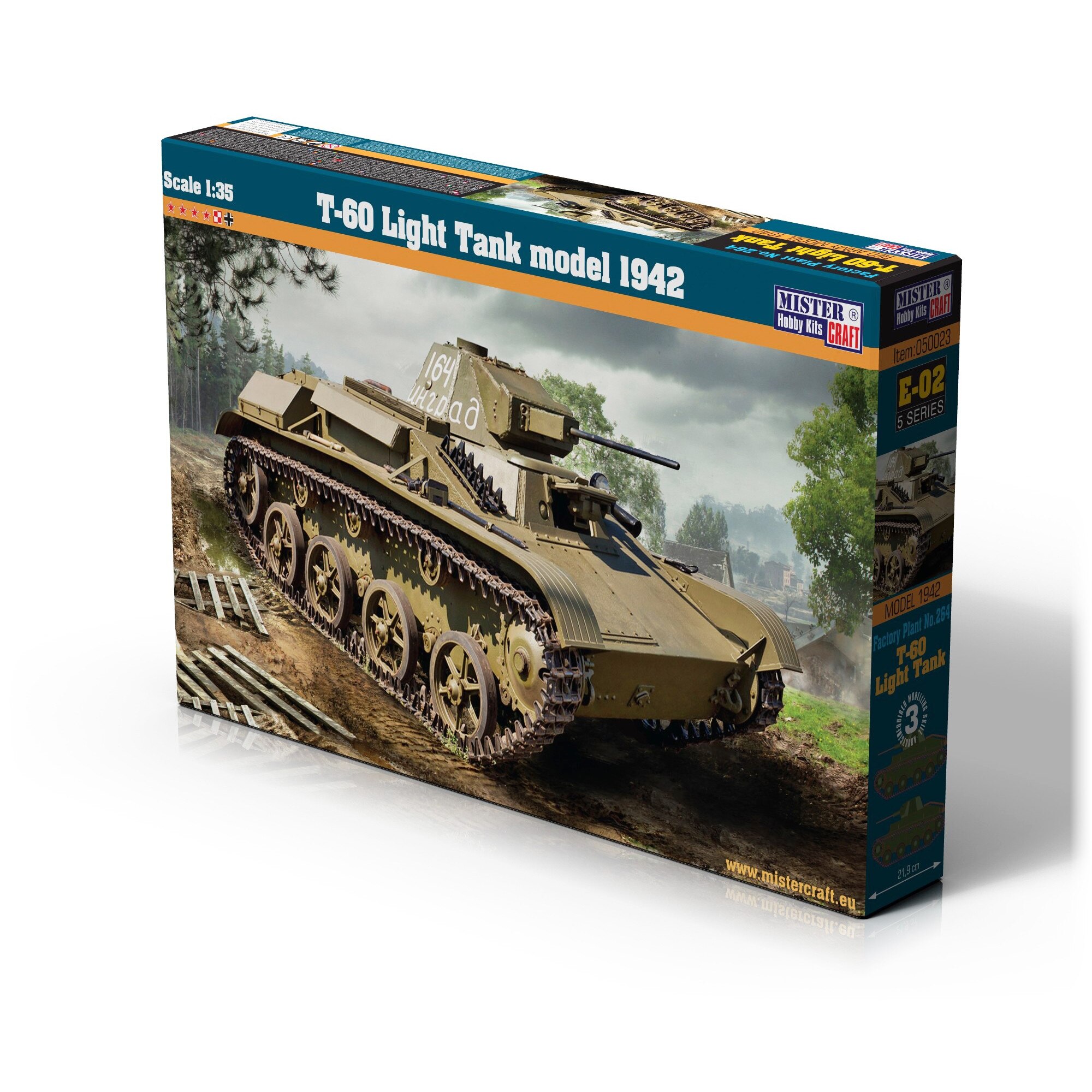 Macheta Militara de construit MisterCraft T-60 Russian Light tank model ...