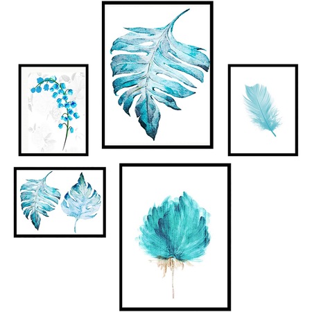 Set 5 tablouri decorative Heinner Home Frunze - eMAG.ro