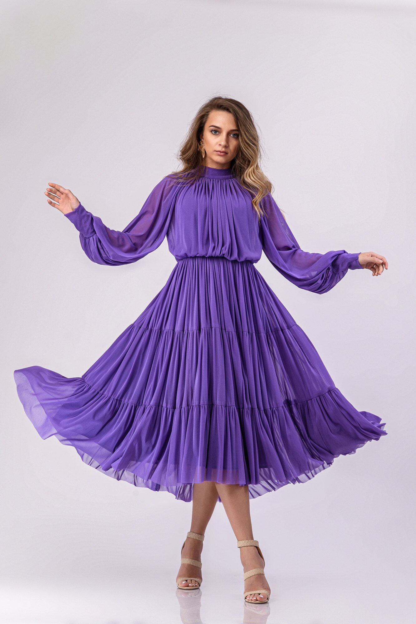 Rochie Indigo Revelle, marimea S-M, mov - eMAG.ro