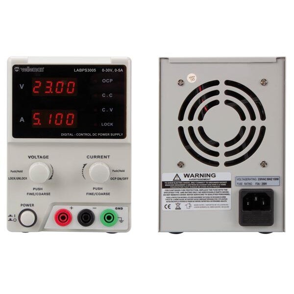 Sursa de laborator 0-30V/0-5A VELLEMAN LABPS3005 Afisaj dual-LED - eMAG.ro