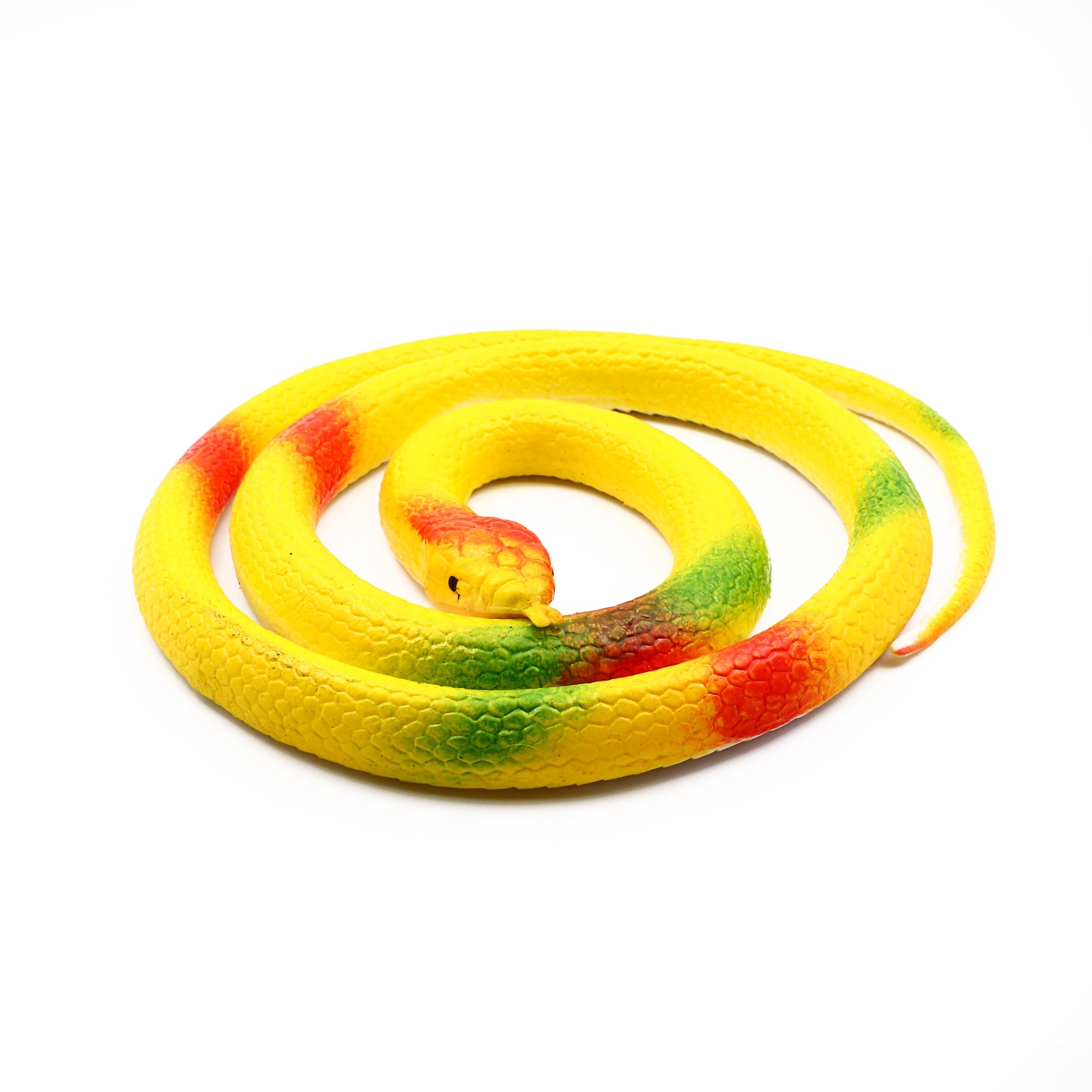 Figurina, Sarpe de jucarie, imitatie real, Galben, 100 cm - eMAG.ro