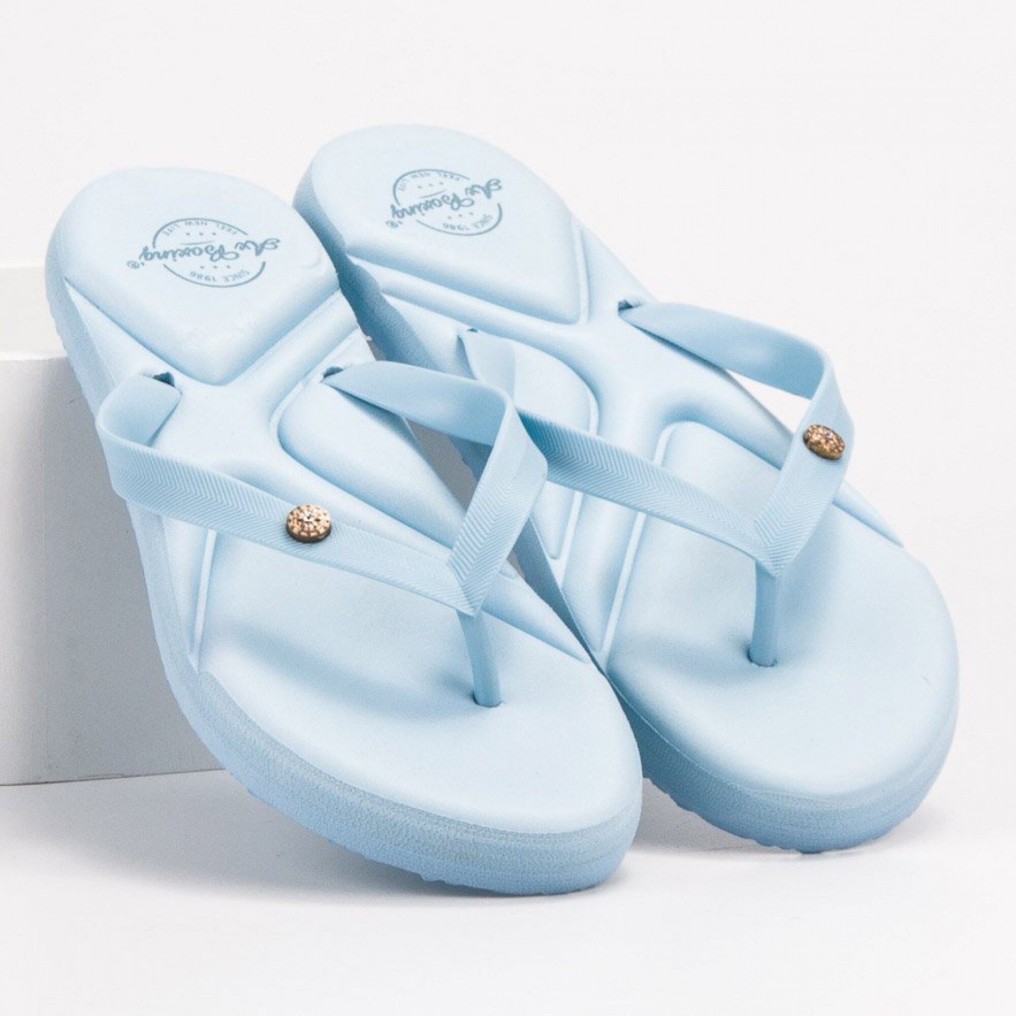 Slapi de plaja, gradina sau sala pentru femei, stil papuci, Bleu ...