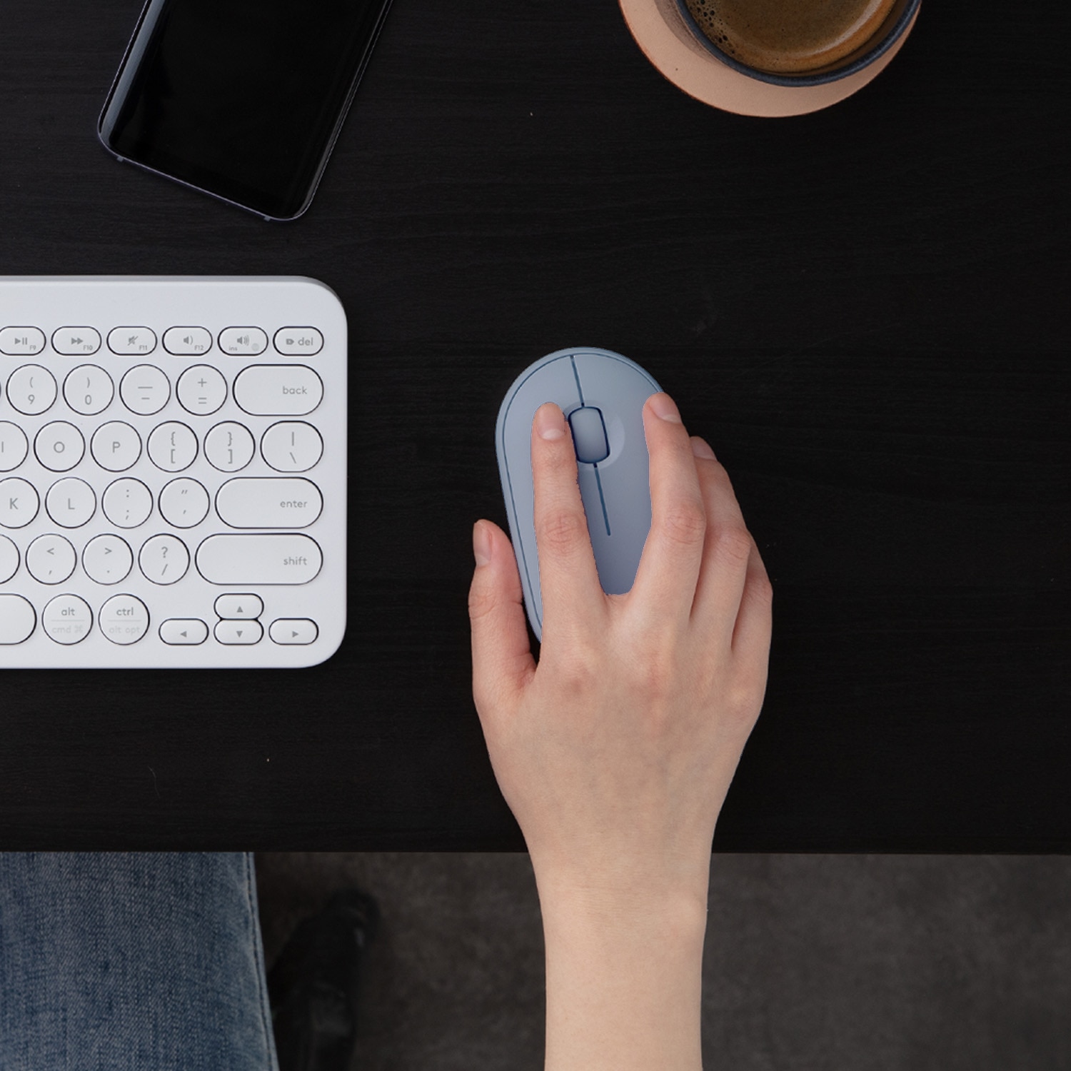 Безжична мишка Logitech Pebble M350, Blue - eMAG.bg