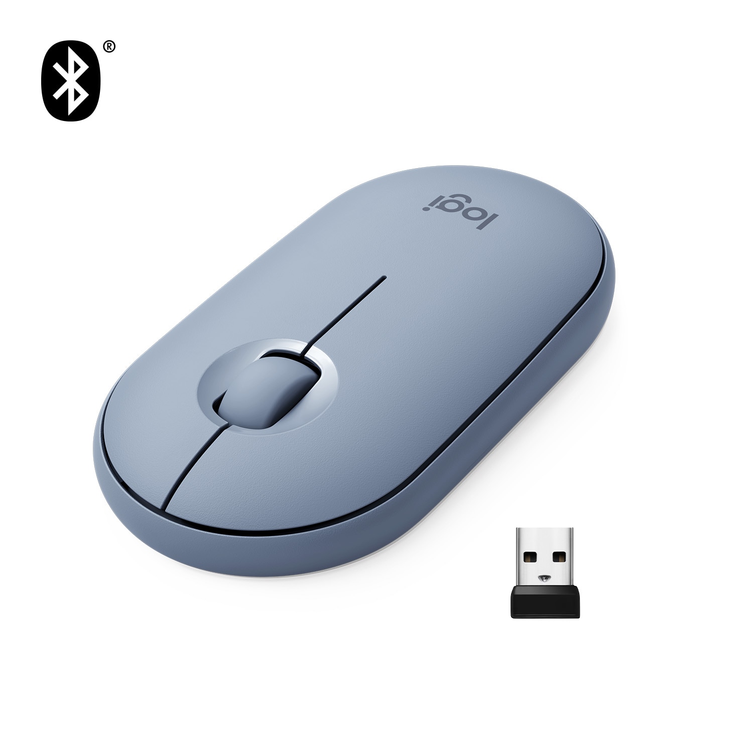 Безжична мишка Logitech Pebble M350, Blue - eMAG.bg