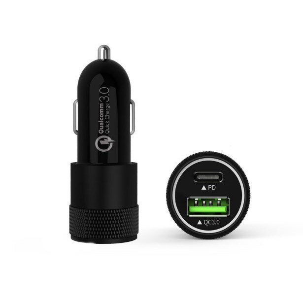 Incarcator auto dual PD, TIENTEN, incarcare rapida QC 3.0, Power ...