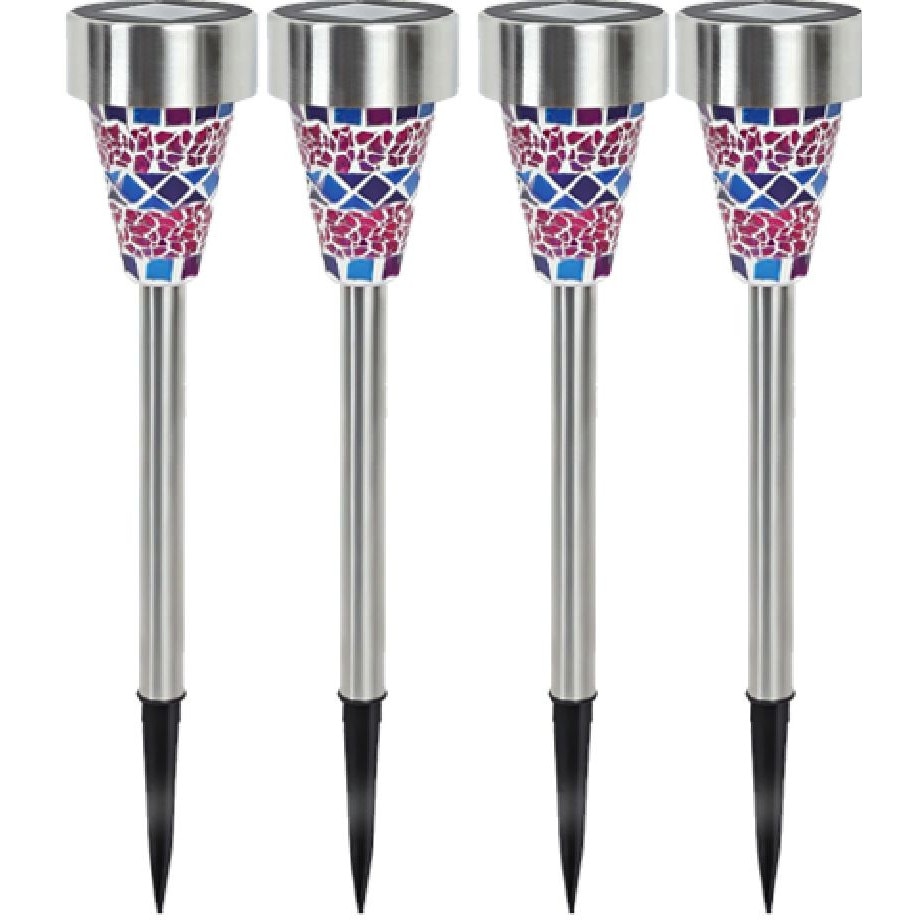 Set 4 Lampa solara gradina J-17 PURPLE - eMAG.ro