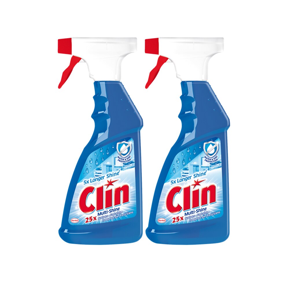 Комплект Препарати за прозорци Clin Multishine, 2x500 мл - eMAG.bg
