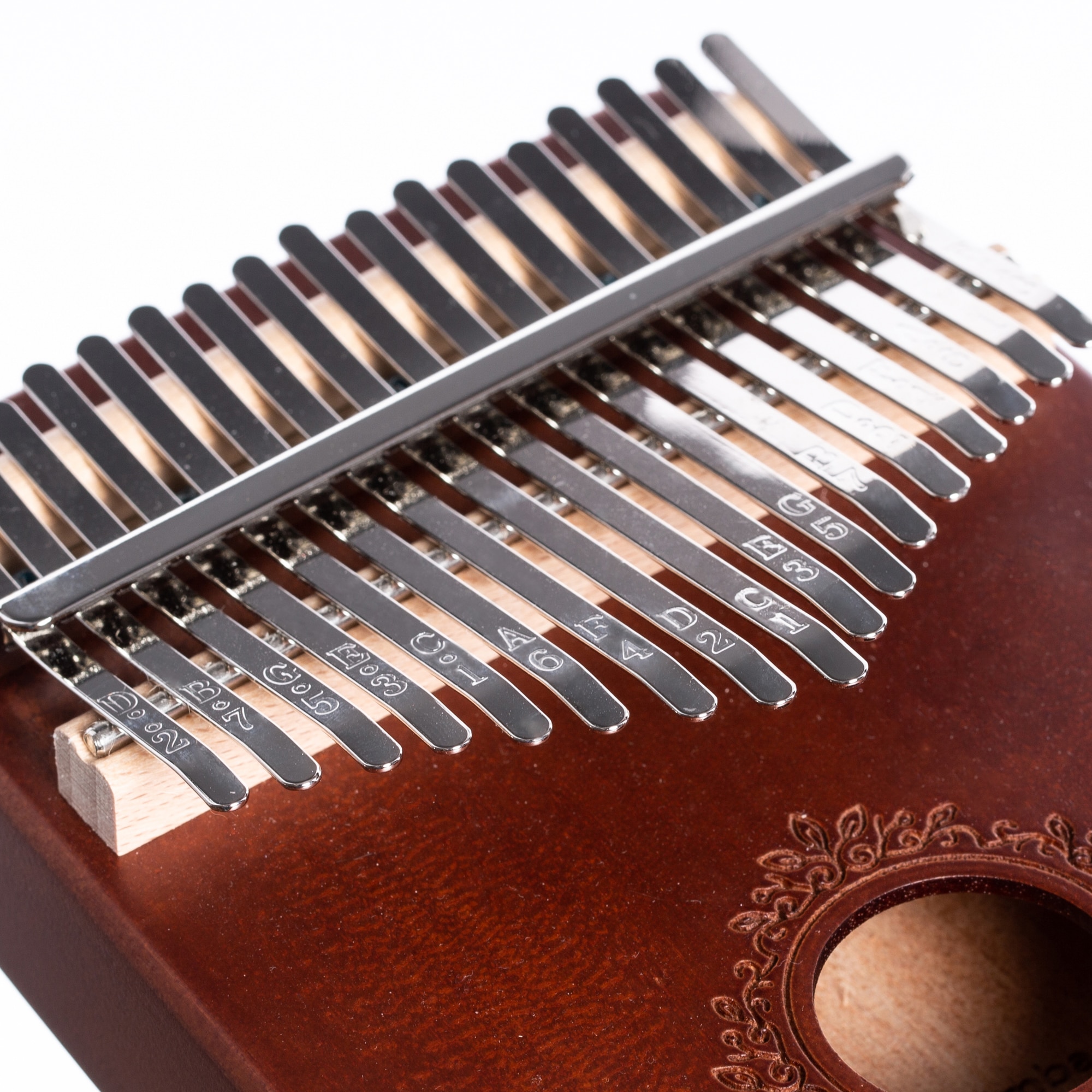 Kalimba, instrument muzical cu 17 Note, awwaline, lemn maro, model ...