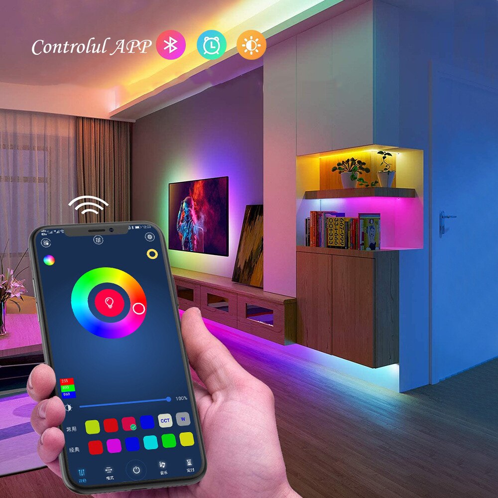 Banda LED Bomstom, RGB, USB, 5m, Multicolor - eMAG.ro