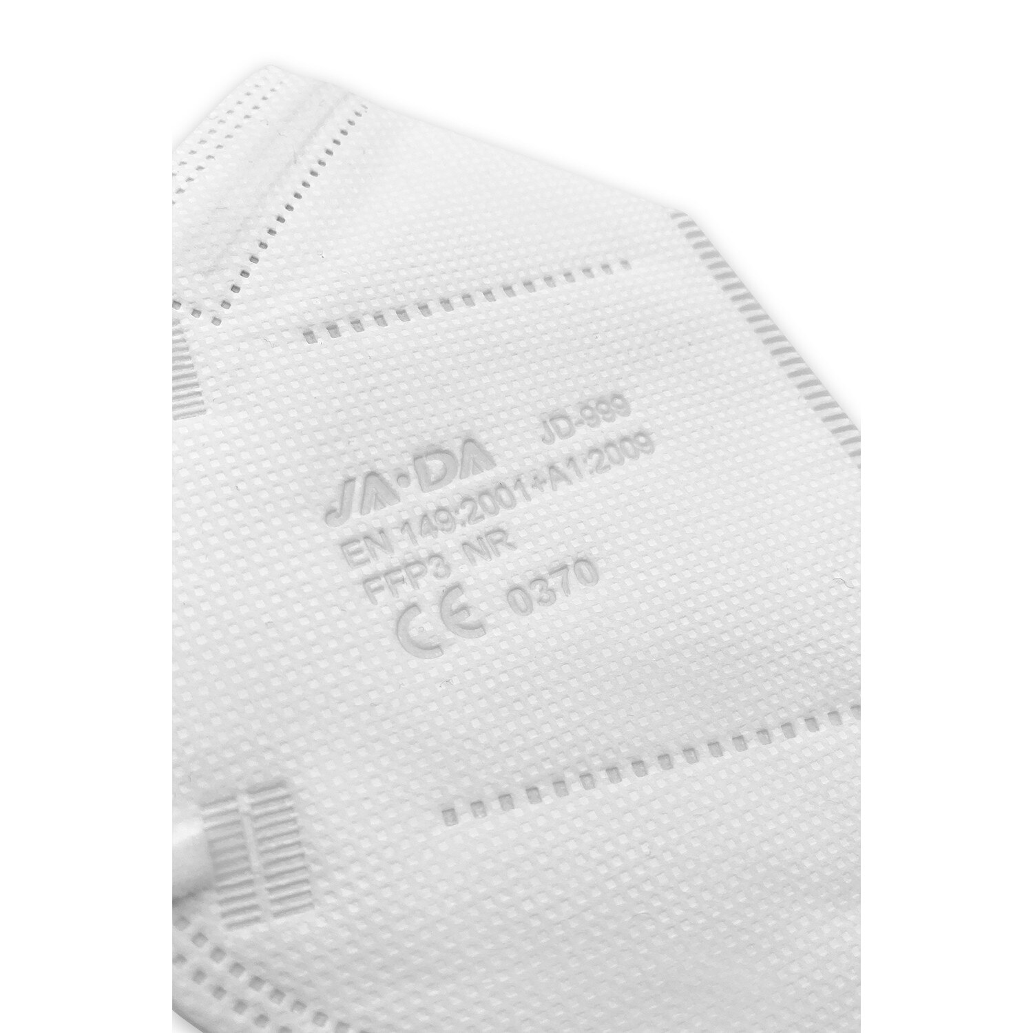 Jada 7-rétegű FFP3 CE 0370 szelep nélküli fülpántos fehér maszk - 5 db - fehér - eMAG.hu