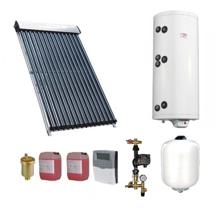 Sistem solar presurizat apa calda 4-5 persoane, colector Instech 20 tuburi, boiler Eldom 150l 2s ...