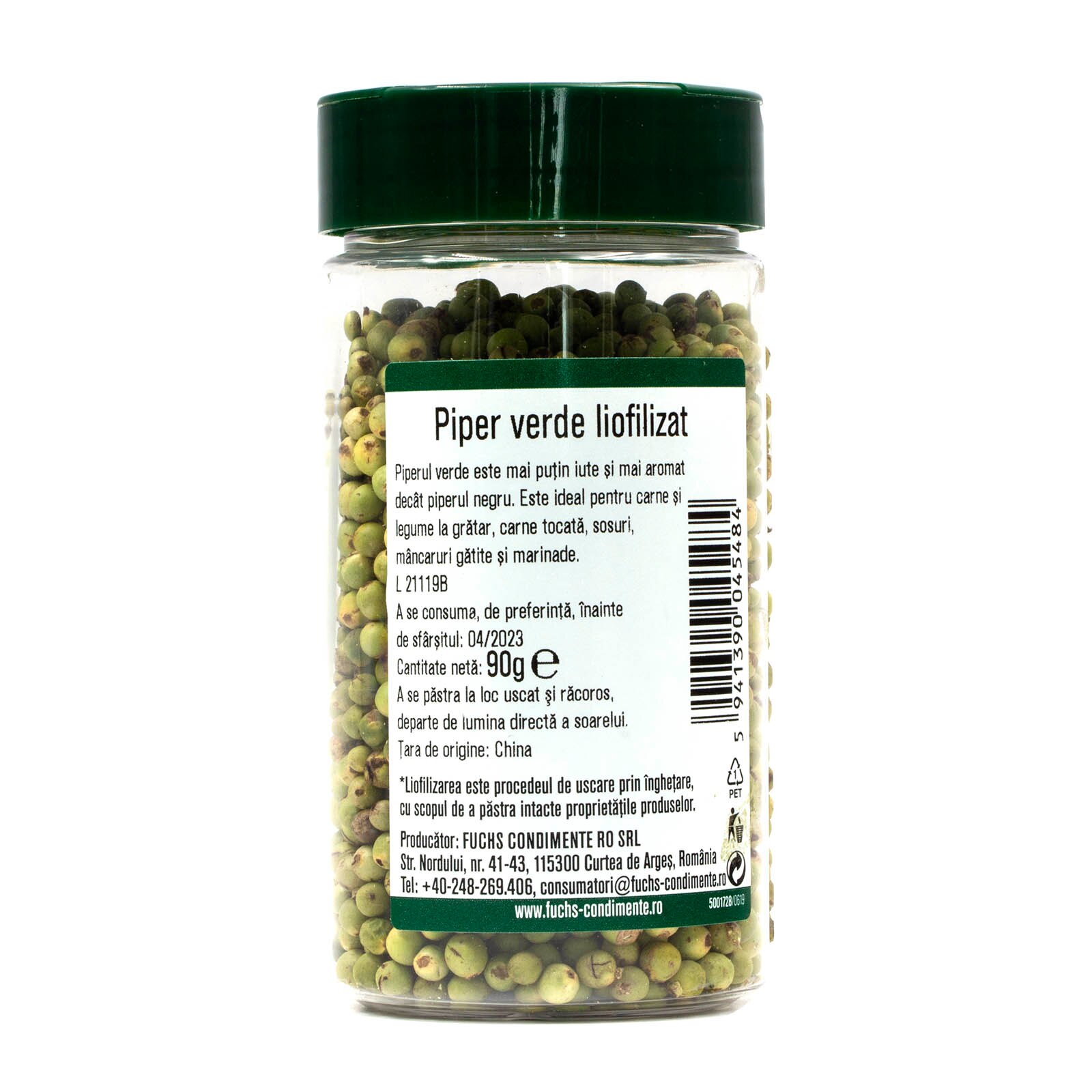 Piper verde boabe liofilizat, borcan 90 g - eMAG.ro