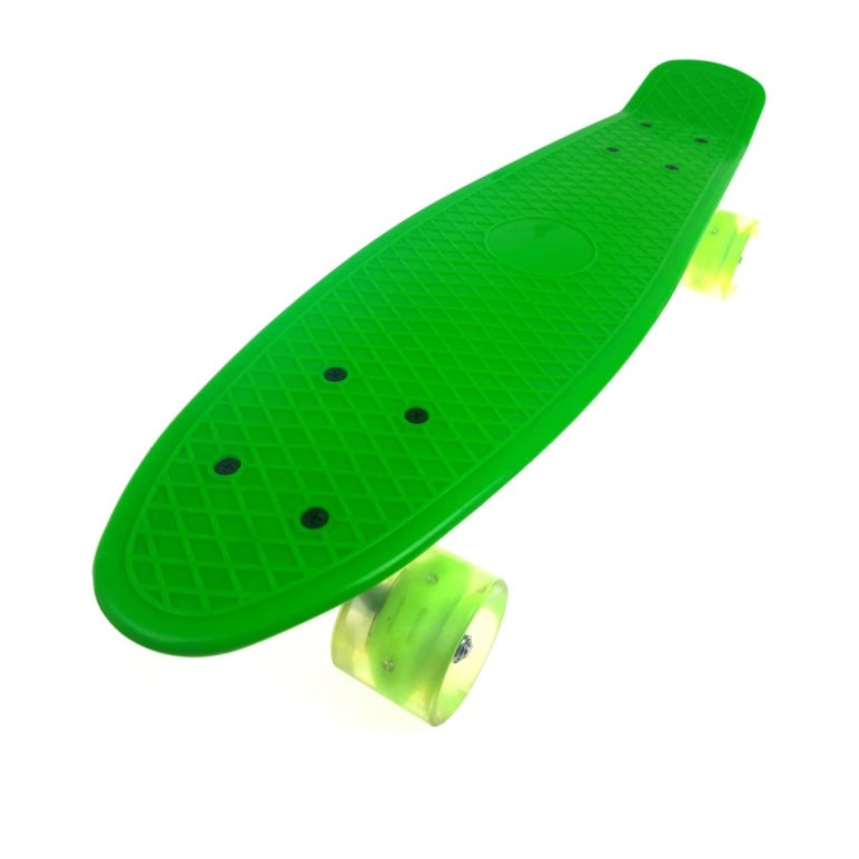 Penny board portabil, Verde Chrome, cu iluminare led LED, viMAG ® - eMAG.ro