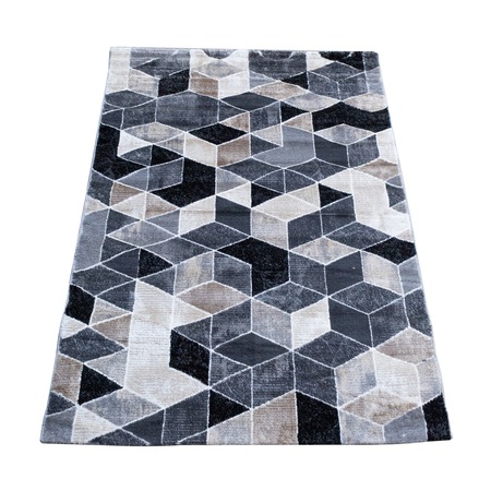 Covor Silver 177A, 100x170 cm,30% poliester 70% polipropilena heat-set ...