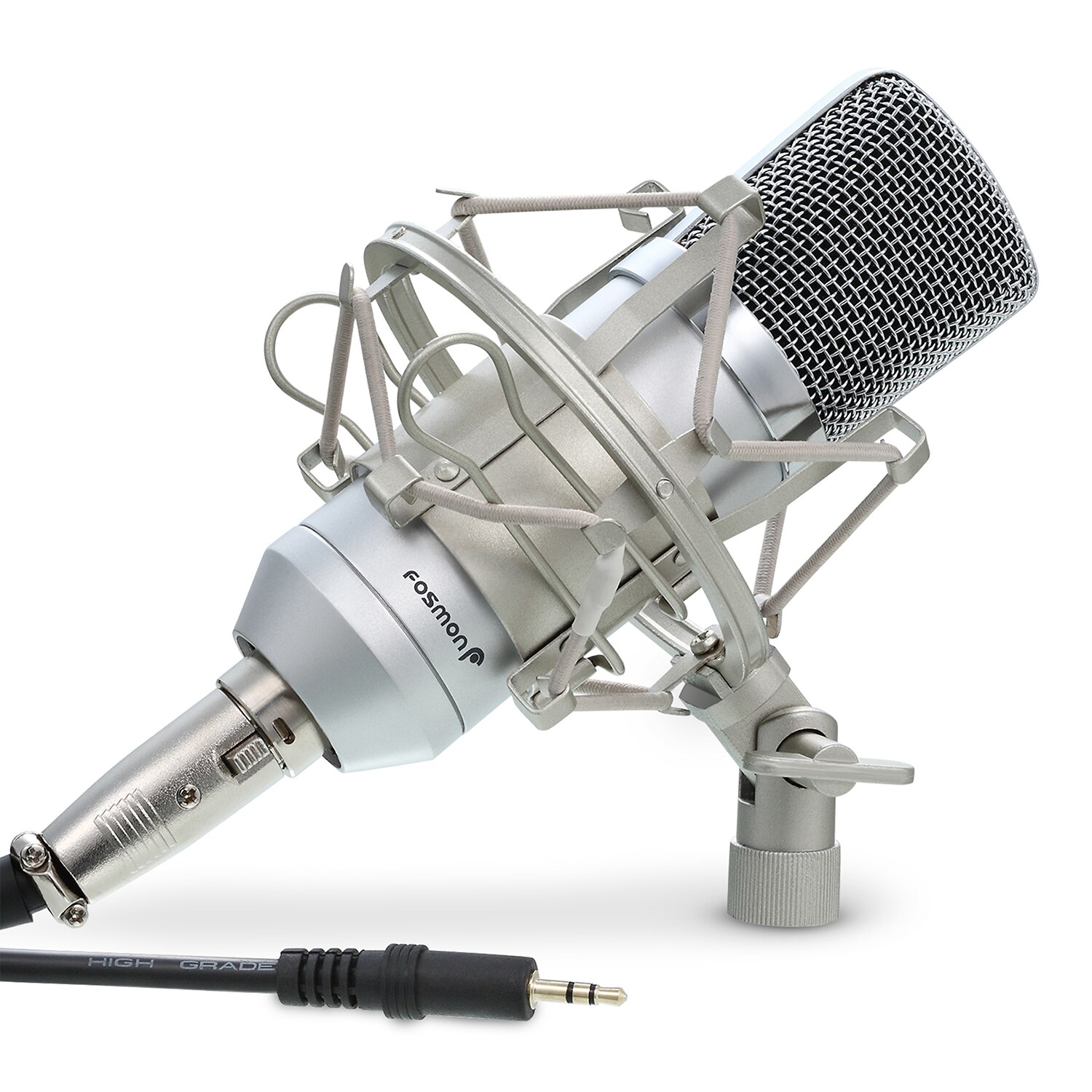 Microfon cu condensator pentru podcast, broadcast sau inregistrare, cu ...