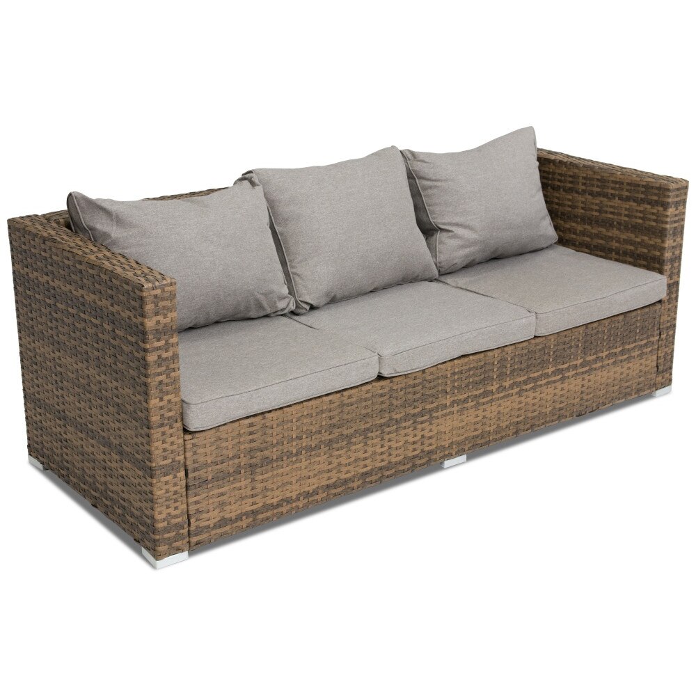 Mobilier de gradina din ratan Roma Corner 8 Garden Point maro - eMAG.ro