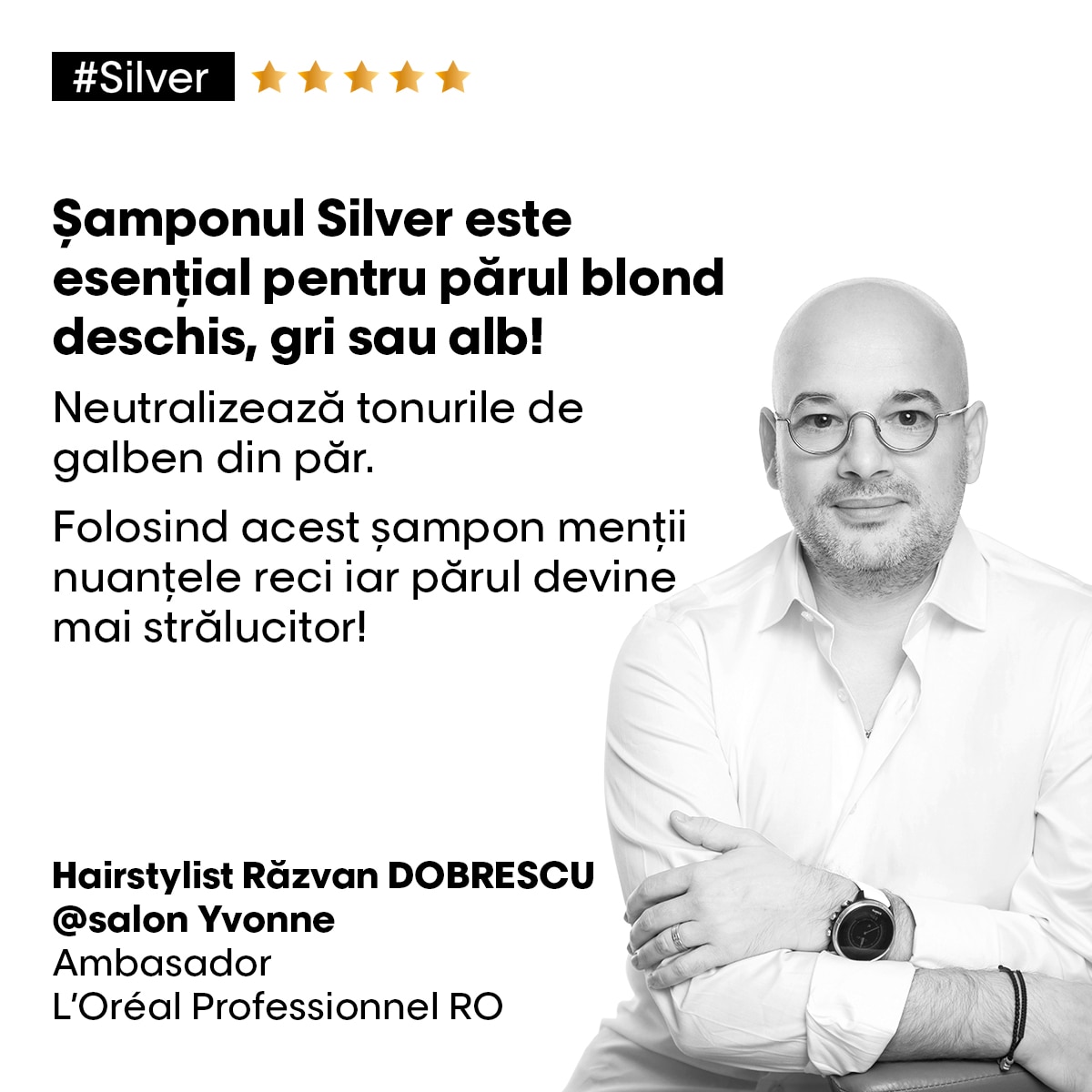 Sampon profesional, L’Oreal Professionnel Serie Expert Silver, pentru a ...