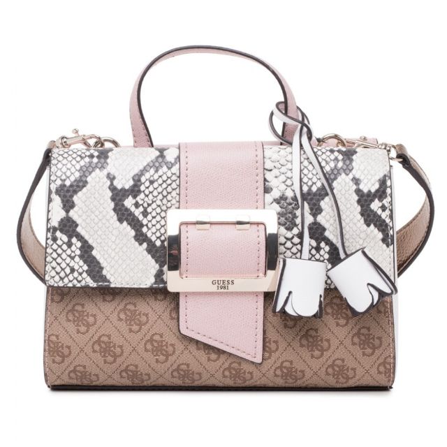 Geanta dama Guess, Piele ecologica, Roz/Maro - eMAG.ro