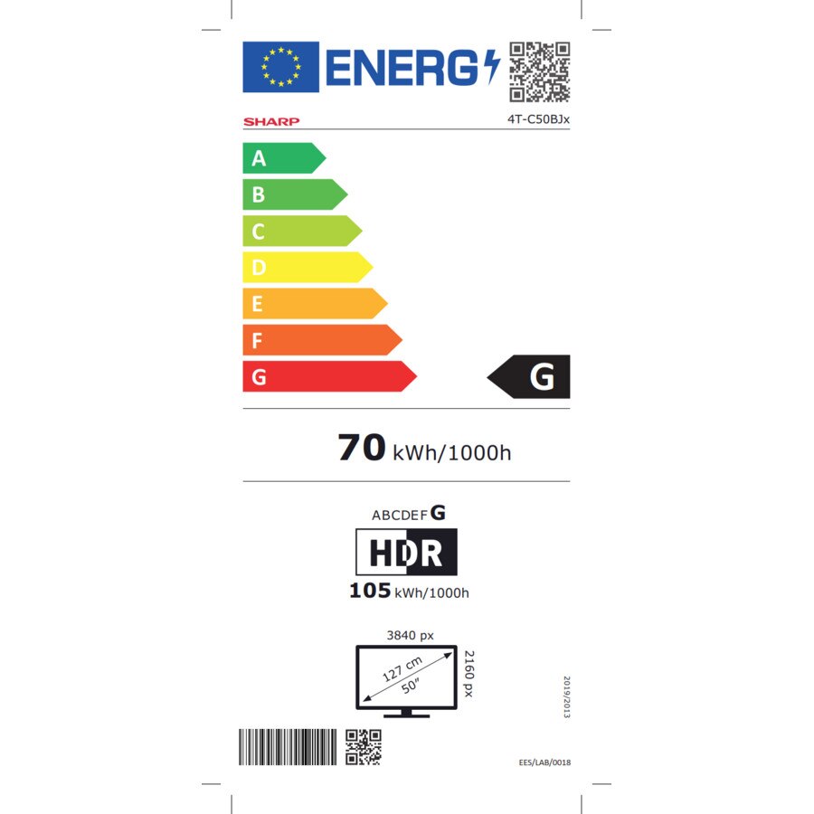 Televizor Led Sharp 127 cm 50BJ2E, Smart TV, 4K Ultra HD, boxe Harman ...