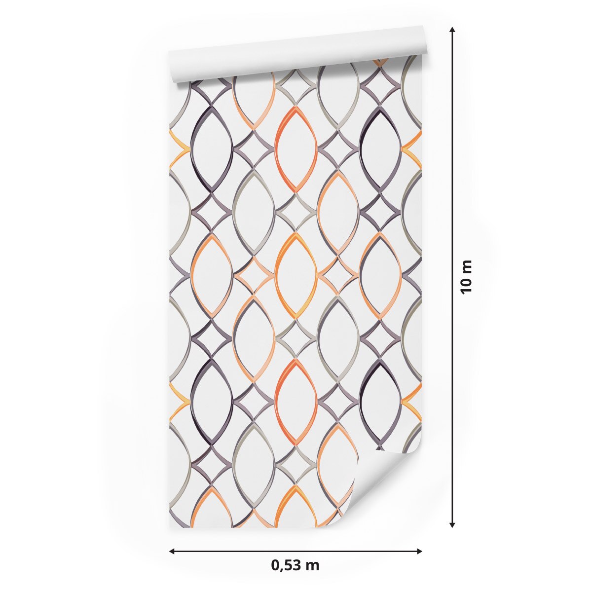 Színes geometrikus minták tapéta Vlies 53cm x 10m Kreatív dekor ...