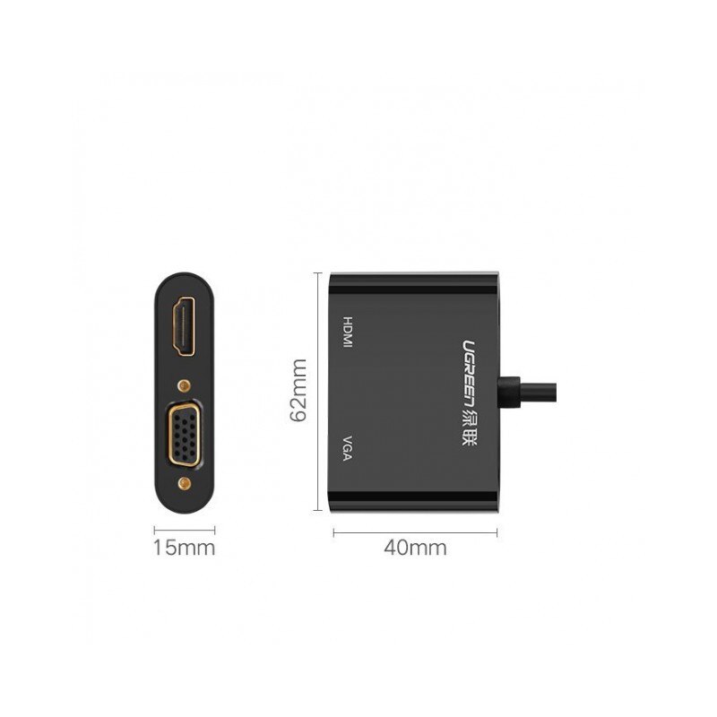 Ugreen HDMI / VGA adapter - mini DisplayPort 4K@30 Hz Full HD 1080p ...