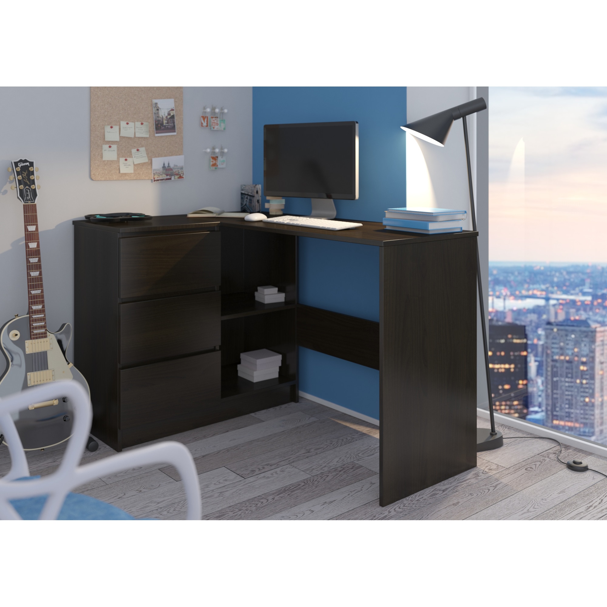 Birou, PVC, N-4L WENGE, 76x87x112 - eMAG.ro