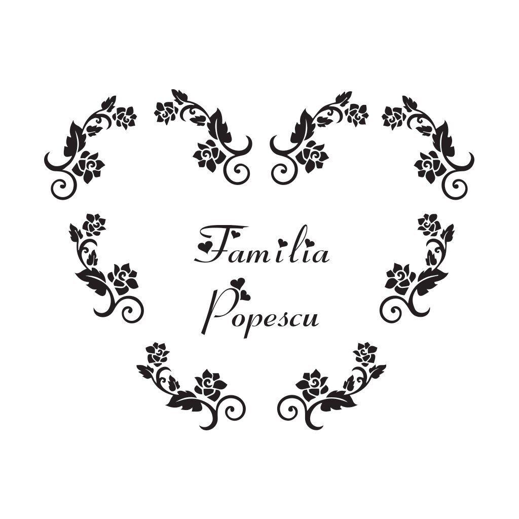 Sticker autocolant de perete personalizat inima, 120 x 95 cm - eMAG.ro