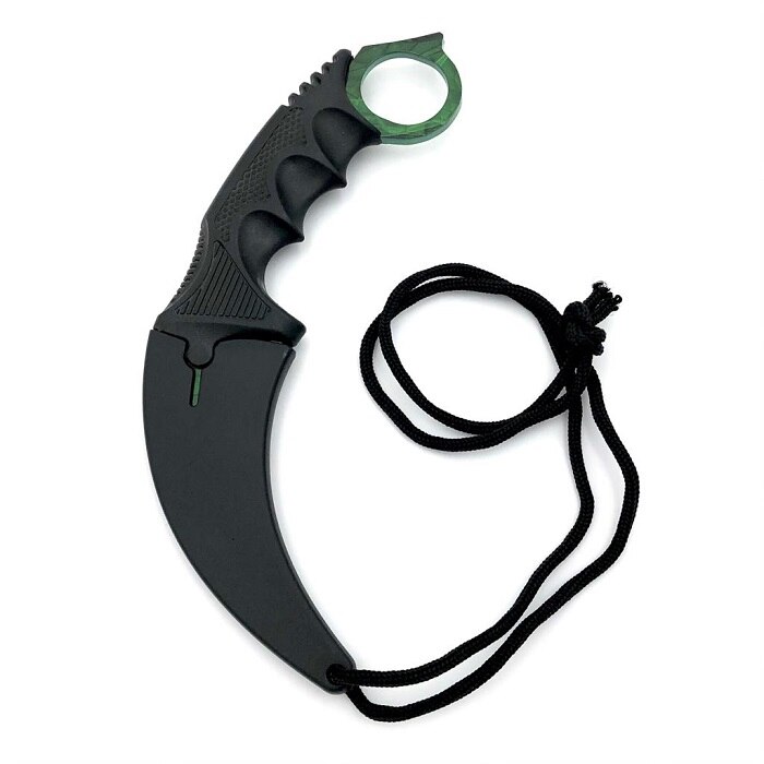 Cutit Karambit Green Skin, CS:GO pentru antrenament, fara tais, teaca ...