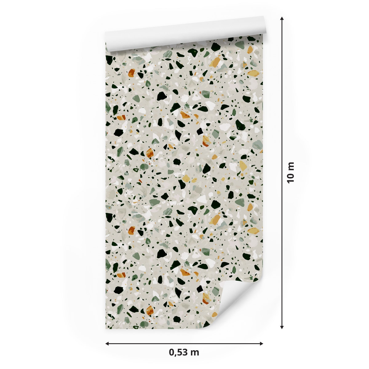 Tapet beton terrazzo colorat fototapet 53cm x 10m Lavabil, Vlies ...