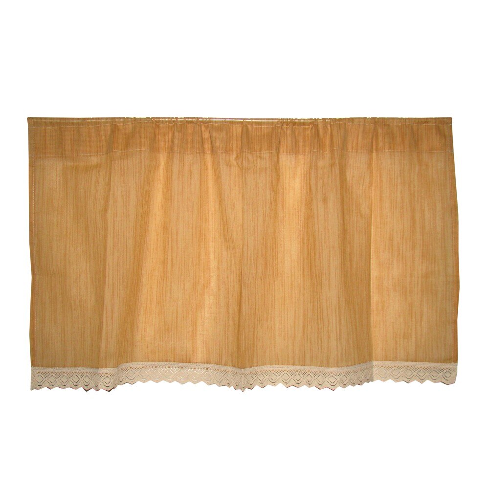 Perdea scurta cu dantela, MATILDA brown, 45 x 90 cm - eMAG.ro