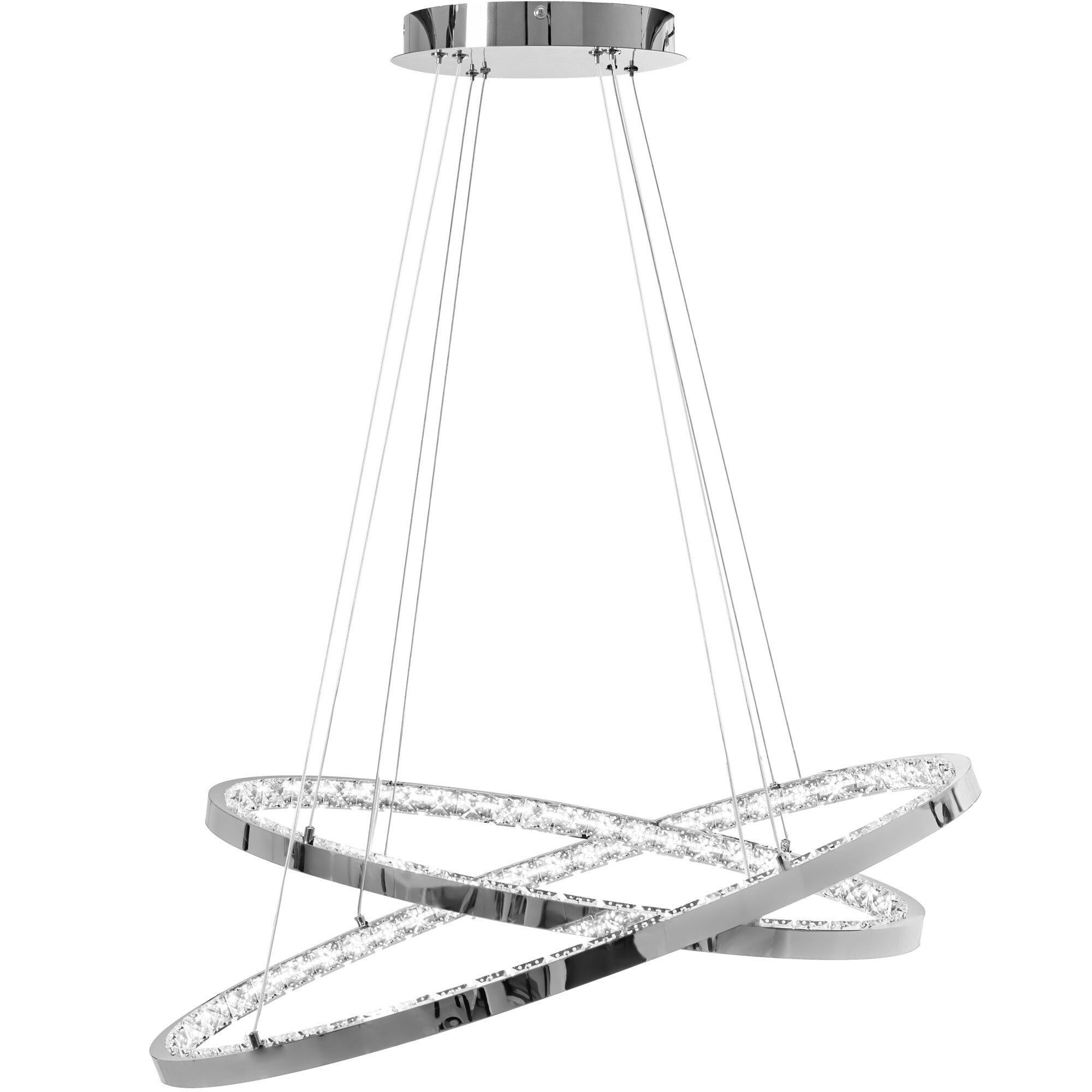 Lustra cu cristale Glamour, Led, 40W, telecomanda, 230V - eMAG.ro