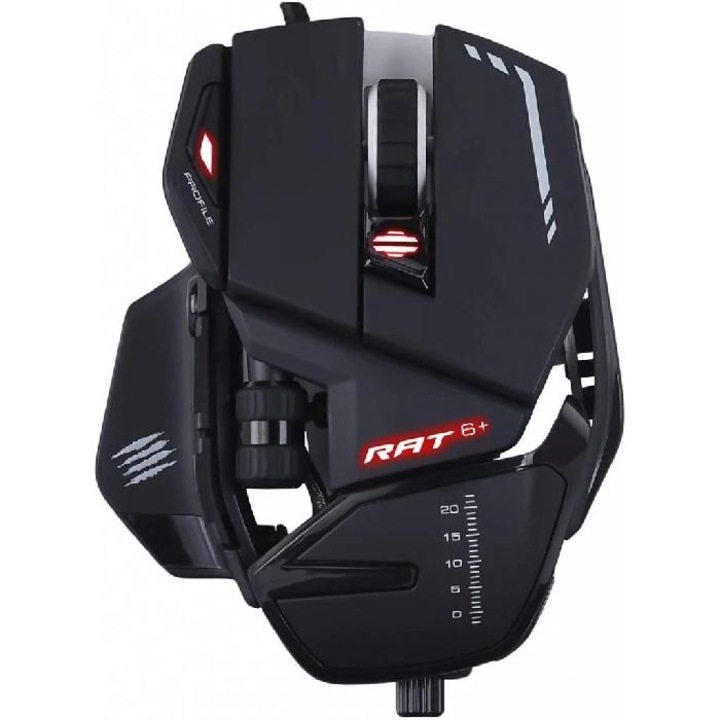 Mouse de gaming Mad Catz - RAT 6+, optic, negru - eMAG.ro