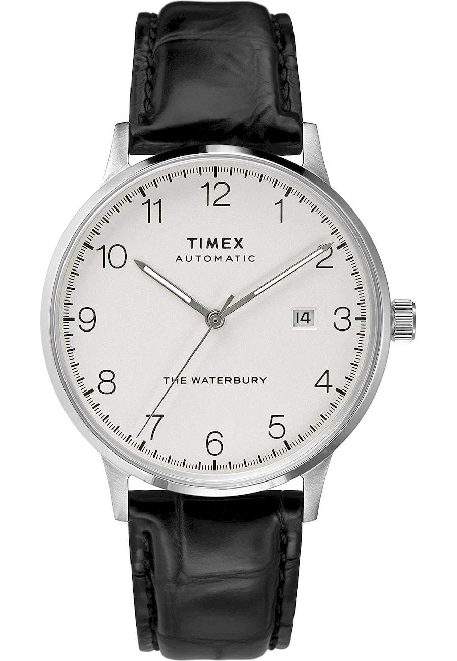 Ceas barbati, Timex, Analog, Piele, 42mm, Argintiu/Negru - eMAG.ro