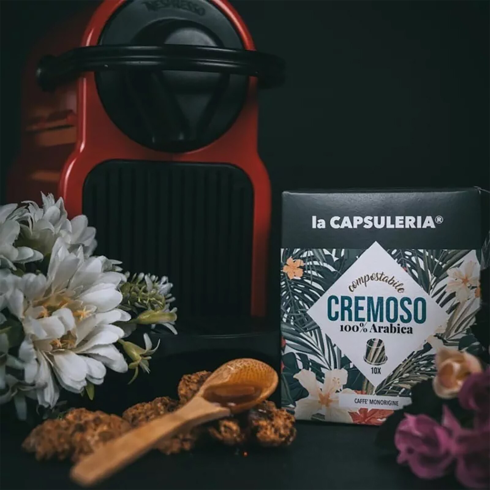 Set 10 capsule de cafea Cremoso 100% Arabica, compatibile Nespresso, La ...