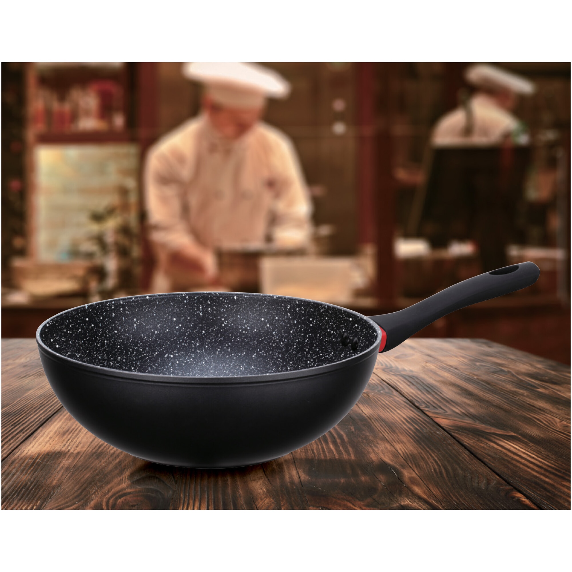 Tigaie Wok Kring Cuisine, 28cm, inaltime/adancime 9 cm, inductie - eMAG.ro