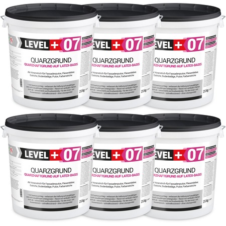 Level Plus RM07 Kvarc alapozó készlet, 6 db vödör, latex alapú, 150 kg ...