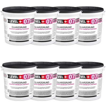 Set 8 galeti grund de cuart pe baza de latex, Level Plus, RM07, 200 kg ...