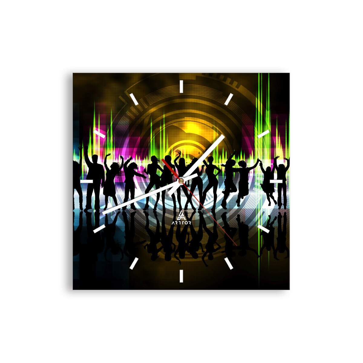 Ceas de perete din sticla 30x30 cm, Disco, C3AC30x30-2580 - eMAG.ro