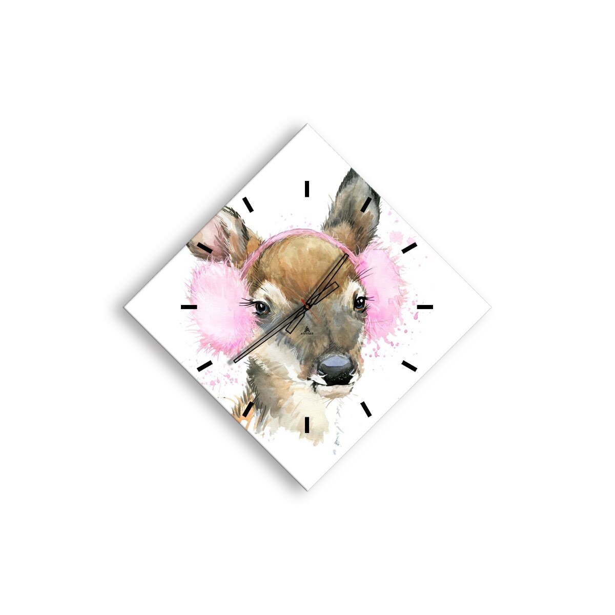 Ceas de perete din sticla 85x85 cm, Pui de Cerb, C3AD60x60-2862 - eMAG.ro