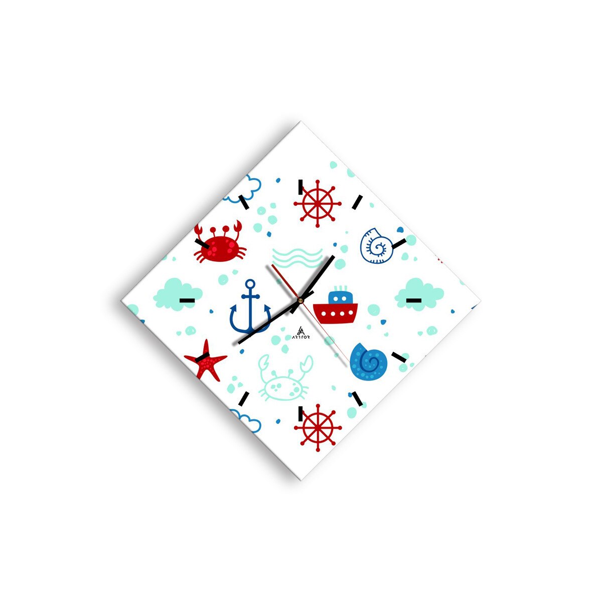 Ceas de perete din sticla 57x57 cm, Simboluri De Navigatie, C3AD40x40 ...