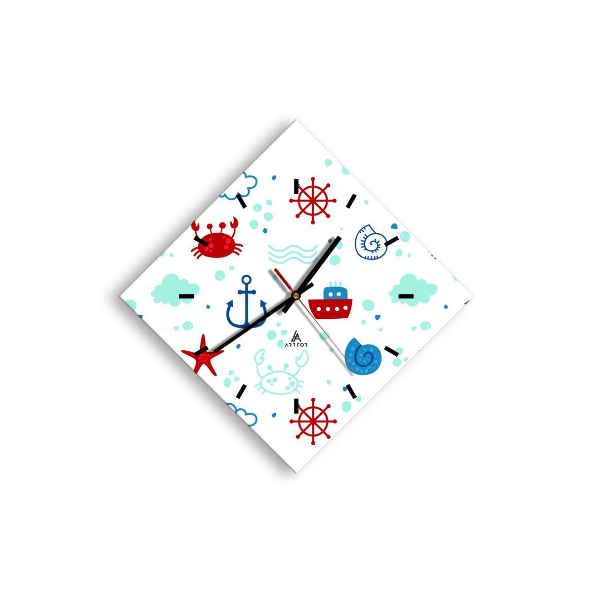 Ceas de perete din sticla 42x42 cm, Simboluri De Navigatie, C3AD30x30 ...