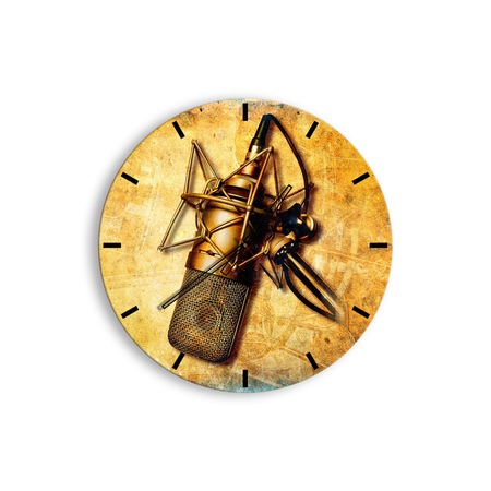 Ceas de perete din sticla 60x60 cm, Microfon, C3AR60x60-0525 - eMAG.ro