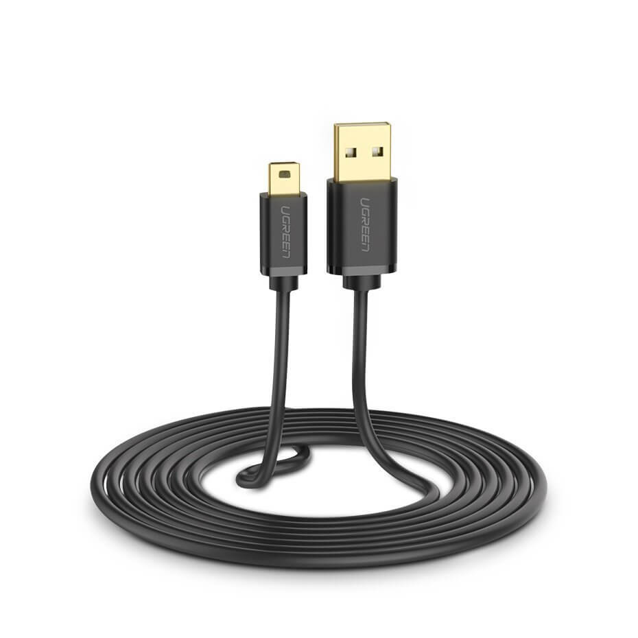 Cablu USB - Mini USB, 480 Mbps, Ugreen, 1,5 m, Negru - eMAG.ro