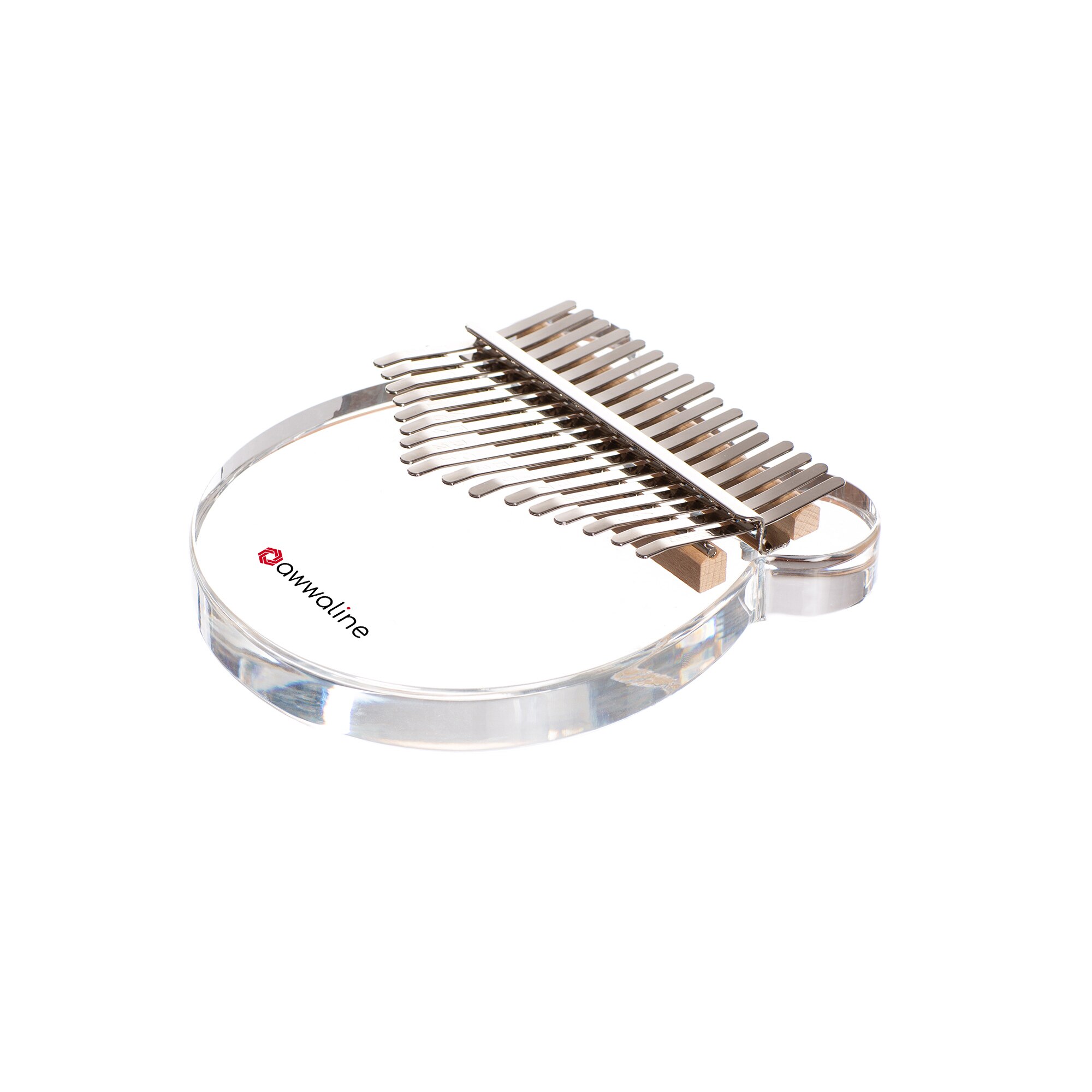 Awwaline Kalimba, hangszer 17 hanggal, átlátszó üveg, maci fül mintával ...